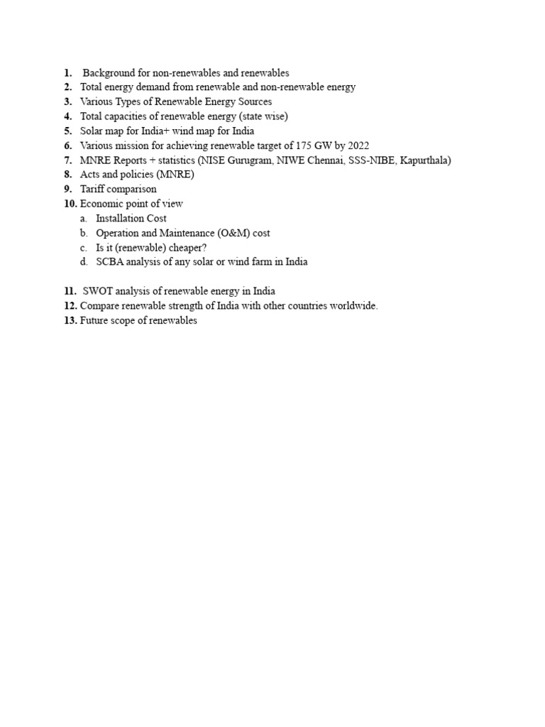 Renewable Energy Road Map | PDF