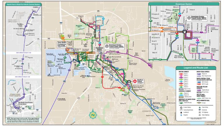 Denton County Transit Routes Map | PDF