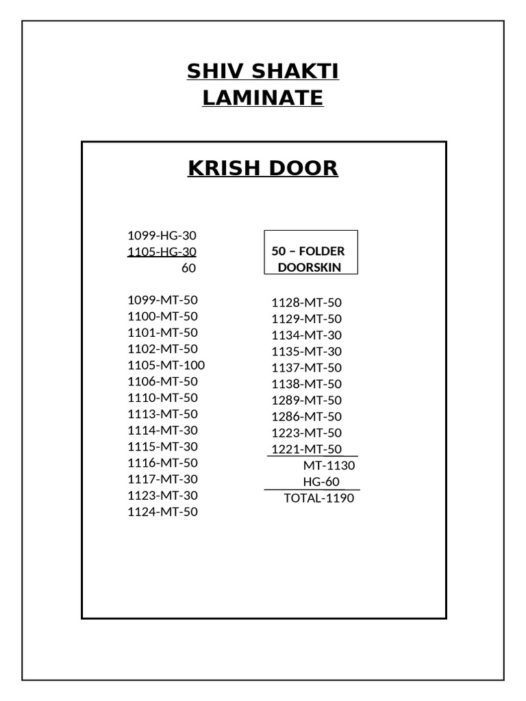 Shiv Shakti Laminate | PDF