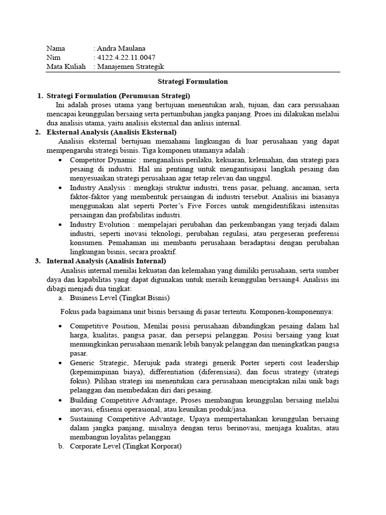 Formula Strategy | PDF