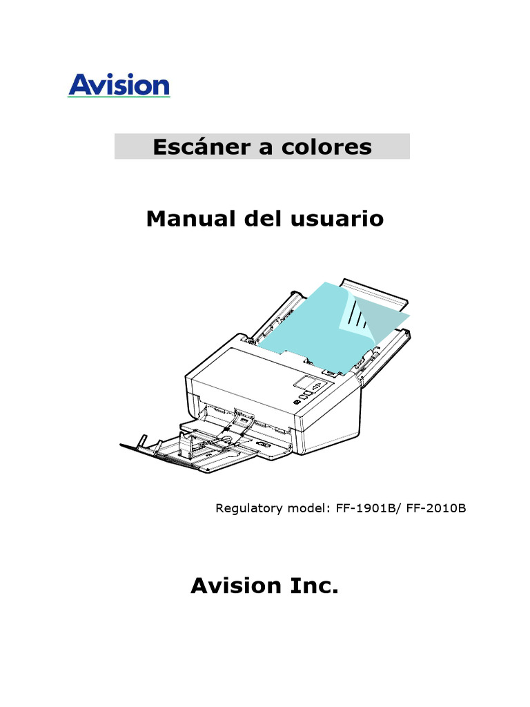 Escáner Avision: Manual del Usuario | PDF | Escáner de imagen | Reciclaje