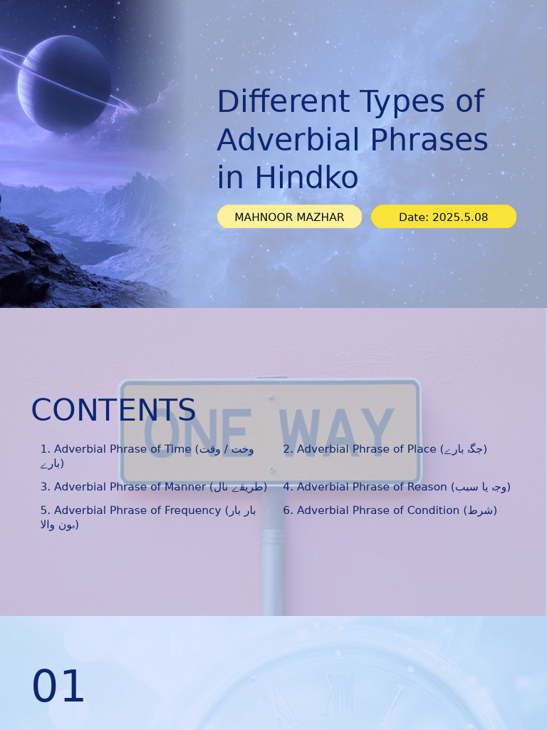 Types of Adverbial Phrases in Hindko | PDF | Syntax | Grammar