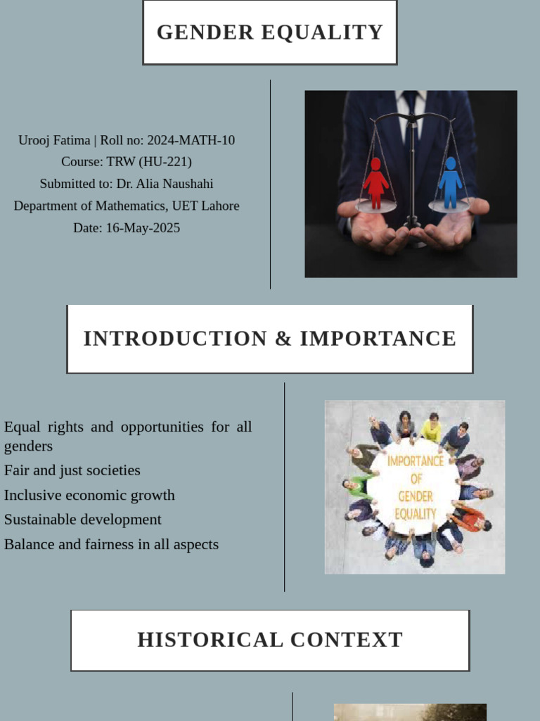 Understanding Gender Equality Issues | PDF