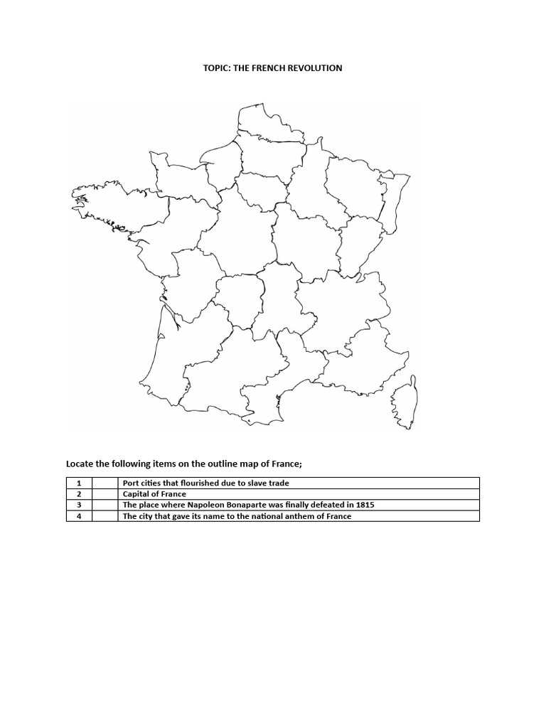 Map Work - The French Revolution | PDF