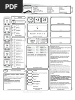 DND 5E CharacterSheet FormFillable | PDF | Role Playing Games | Role Playing Video Games