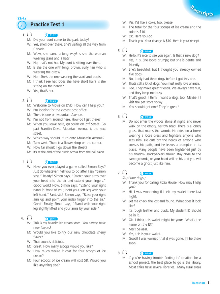 TLPT2 - Transcripts (Dictation Answer Key) | PDF | Hamburgers | Foods