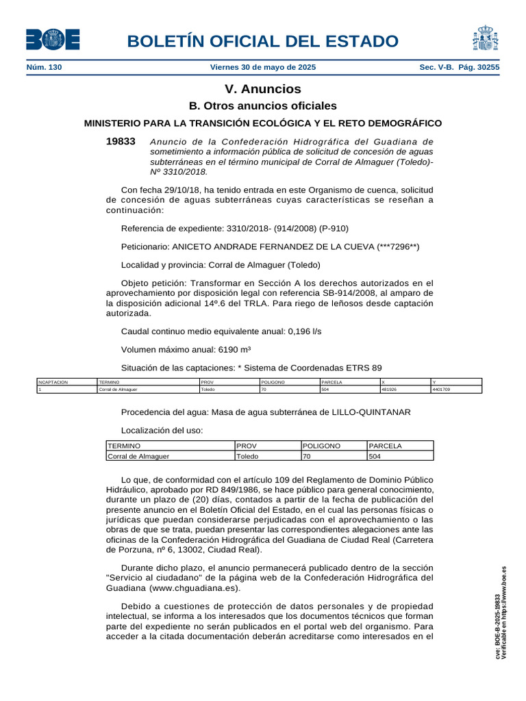 BOE-B-2025-19833 | PDF