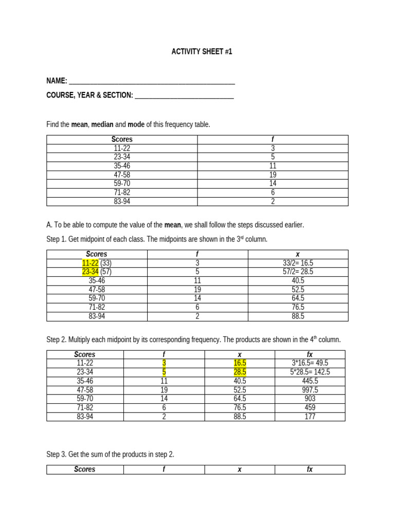 Mean Median and Mode of Grouped Data | PDF | Mode (Statistics) | Mean