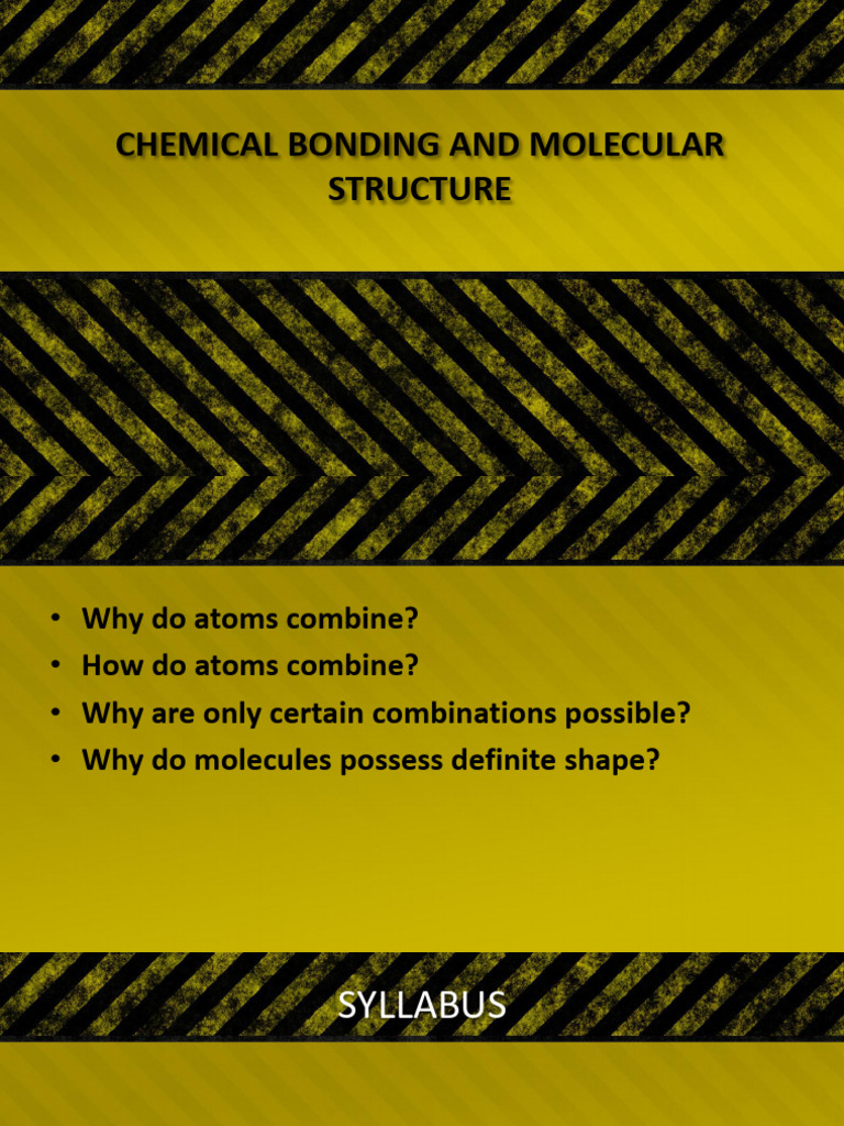 Chemical Bonding & Molecular Structure | PDF | Chemical Polarity ...