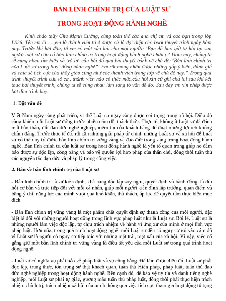 BÀI THUYẾT TRÌNH-LS2 | PDF