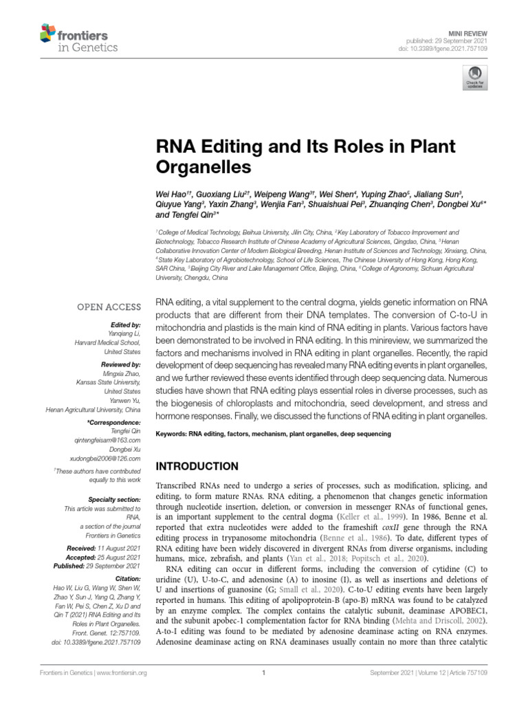 Hao 2021 | PDF | Gene | Rna