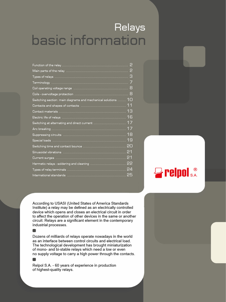 Understanding Relays: Types and Functions | PDF | Relay | Inductor