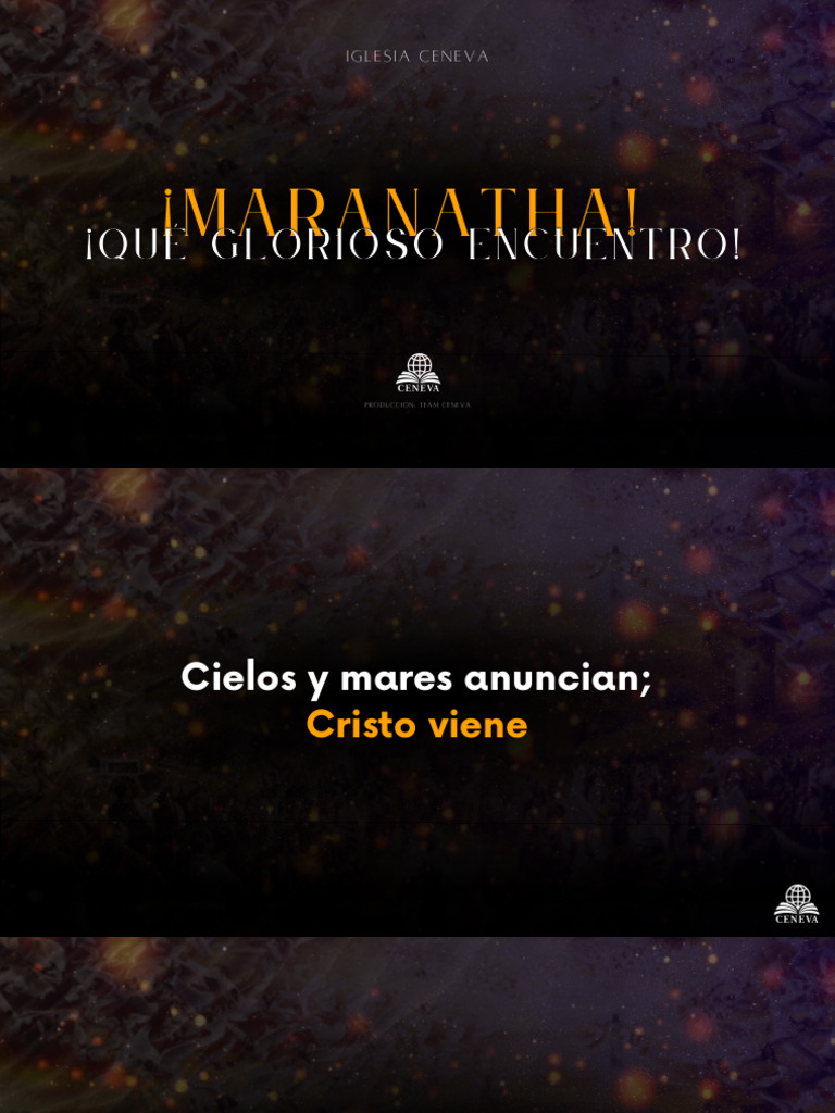 Letra - Glorioso Encuentro Maranatha | PDF