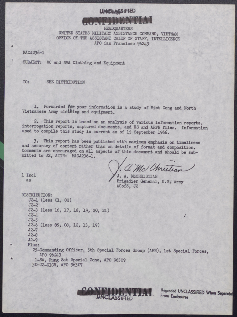 VC-NVA Clothing and Equipment - April 12 1969 Chapter 1-2 | PDF