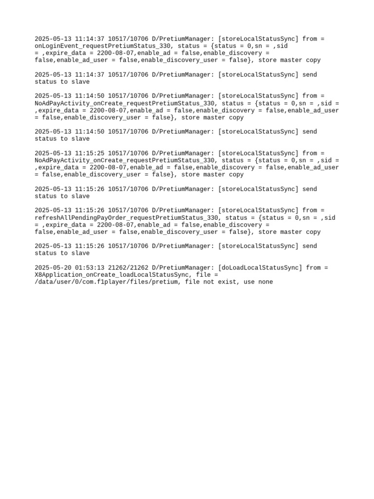 Com F1player Log | PDF