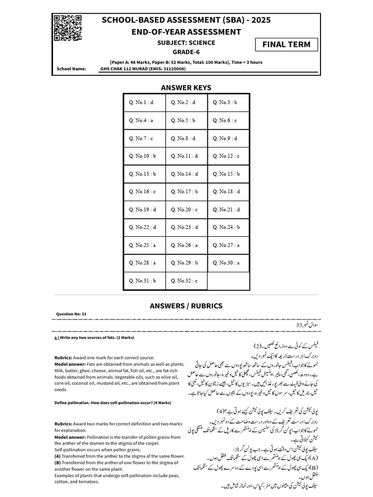 6th Science | PDF