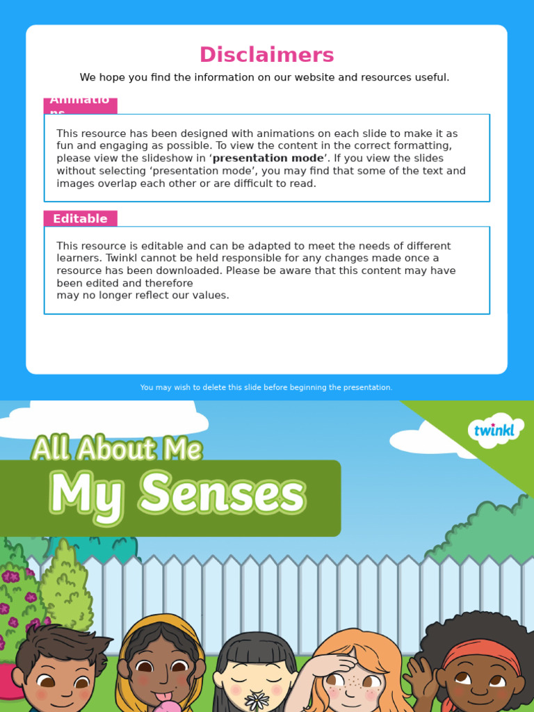 T TP 5240 Eyfs All About Me My Senses Powerpoint 1 Ver 5 | PDF | Taste ...