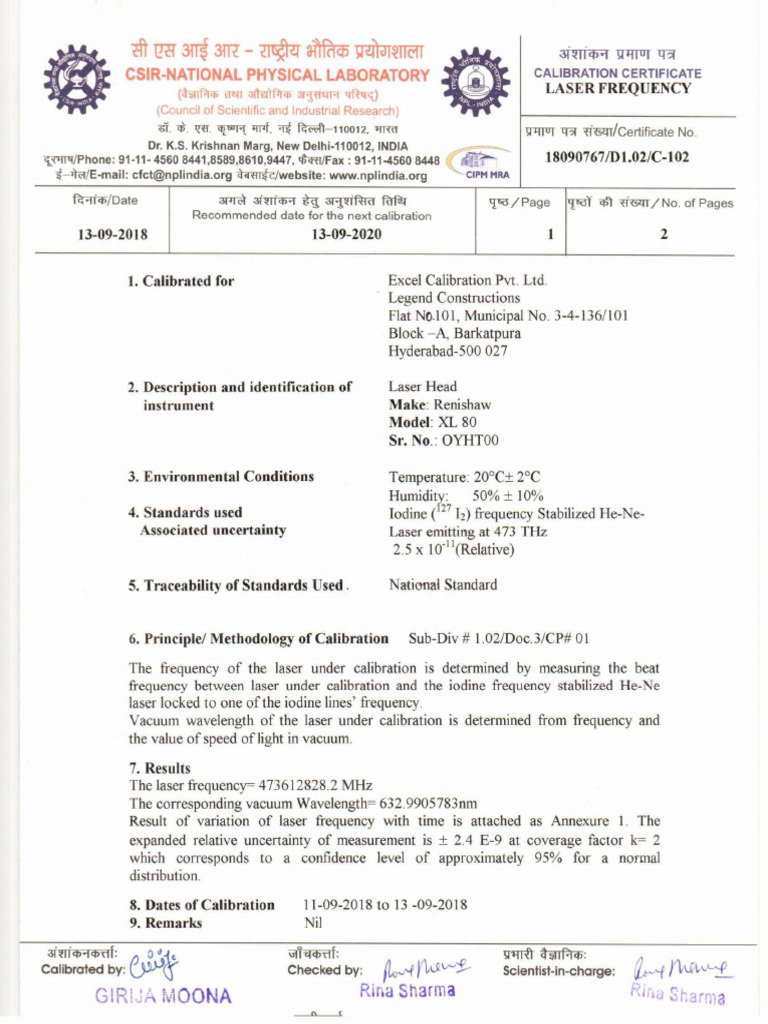Csir-National Physical Laboratory | PDF