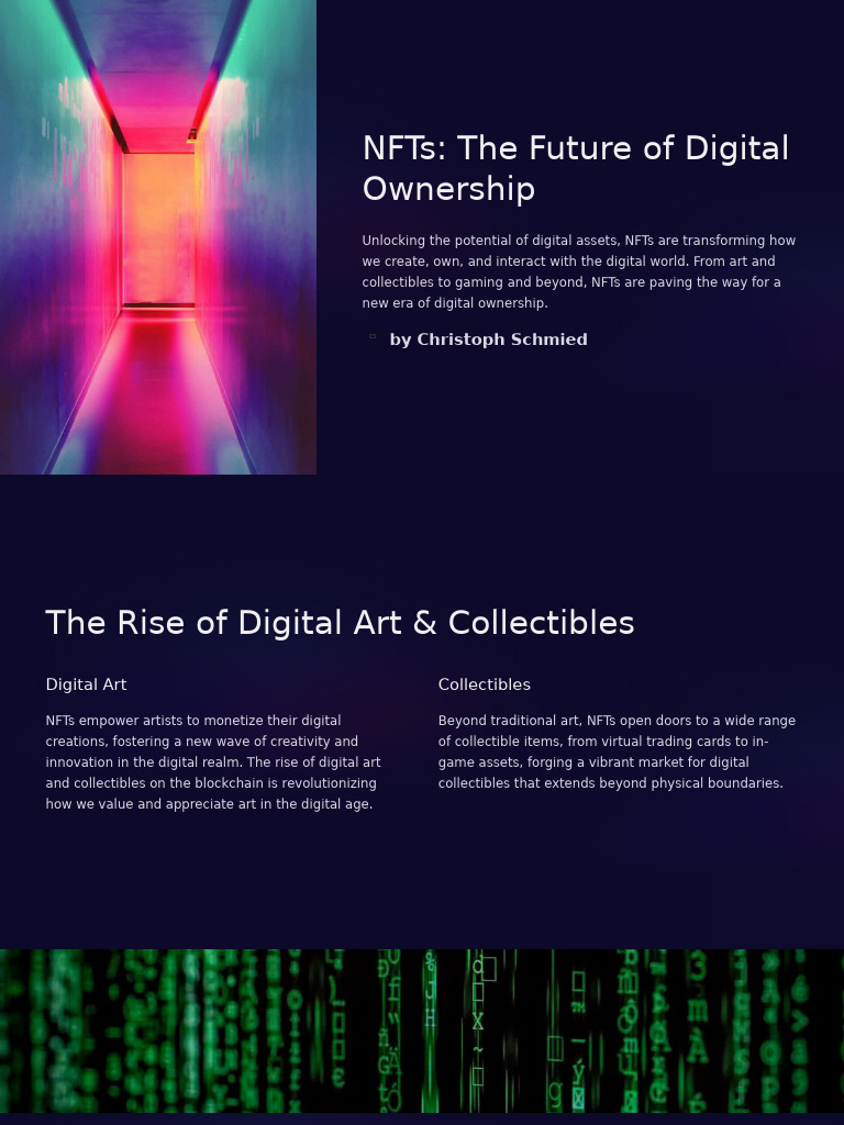 NFTs The Future of Digital Ownership | PDF | Applications Of Cryptography
