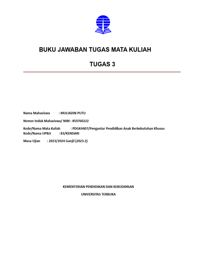tmk 3 berkebutuhan khusus | PDF