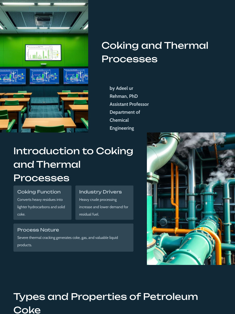 Lect-13 Coking-and-Thermal-Processes | PDF | Cracking (Chemistry ...