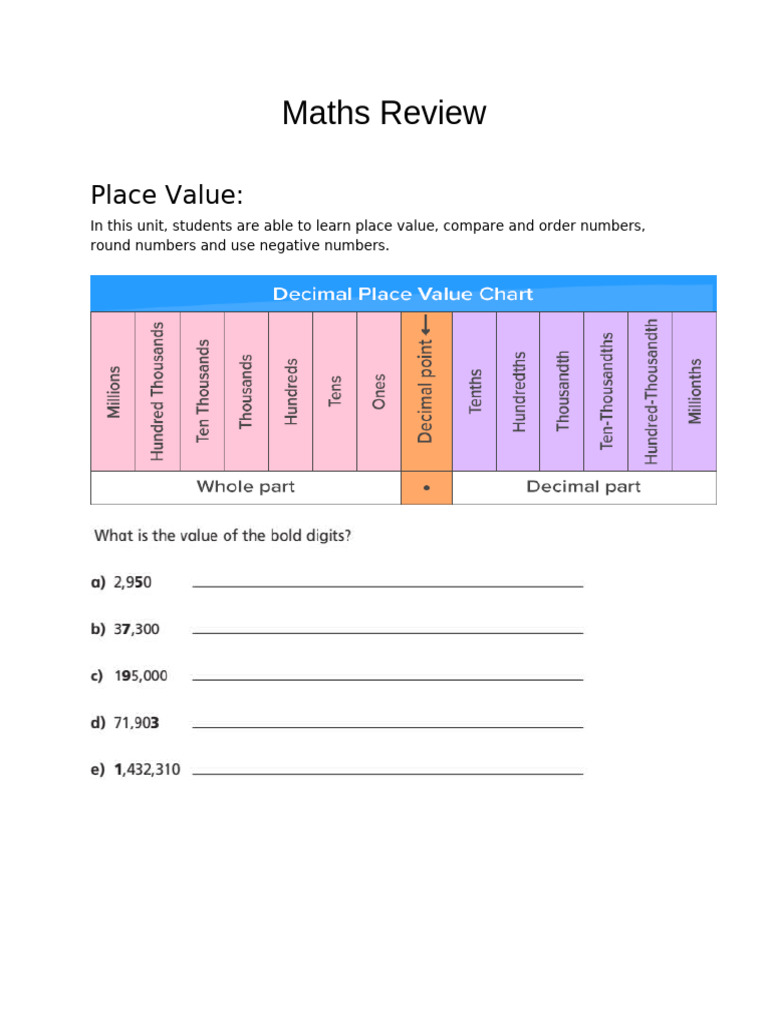 Grade 5 Checkpoint Review | PDF