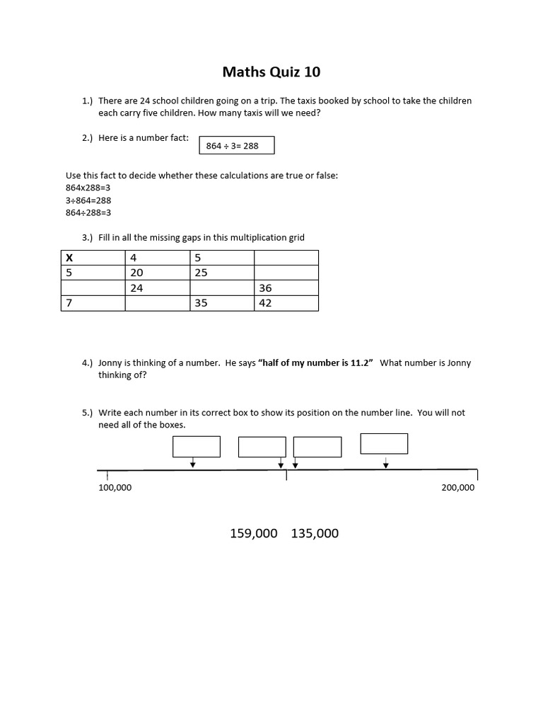 Maths Revision Quiz 10 Merged | PDF | Triangle | Elementary Geometry