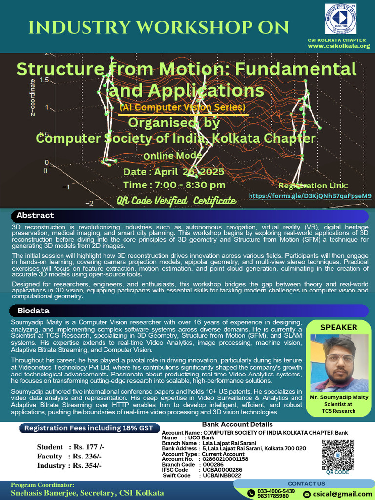 SFM AI CV Workshop Apr26 | PDF | Computer Vision | 3 D Computer Graphics