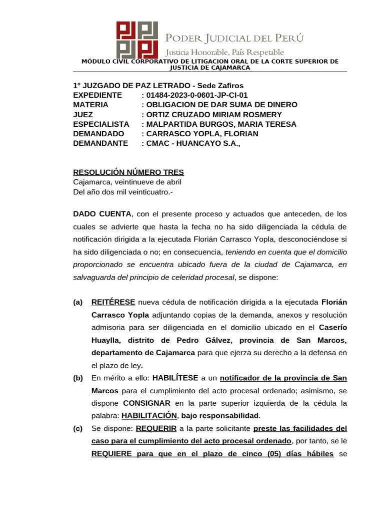 Cedula Motivada 1484 | PDF | Justicia | Crimen y violencia