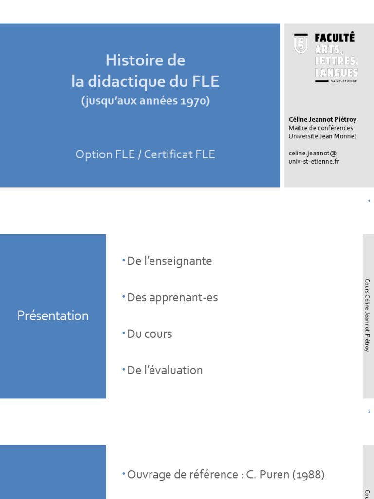 Histoire de la didactique du FLE | PDF | Écriture | Behaviorisme