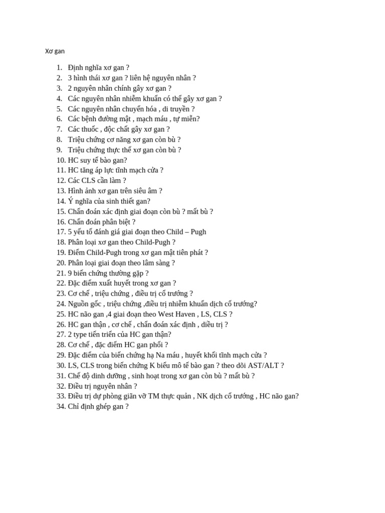 Xơ gan | PDF