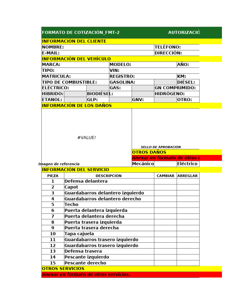 Libro 1 Cotización Taller | PDF