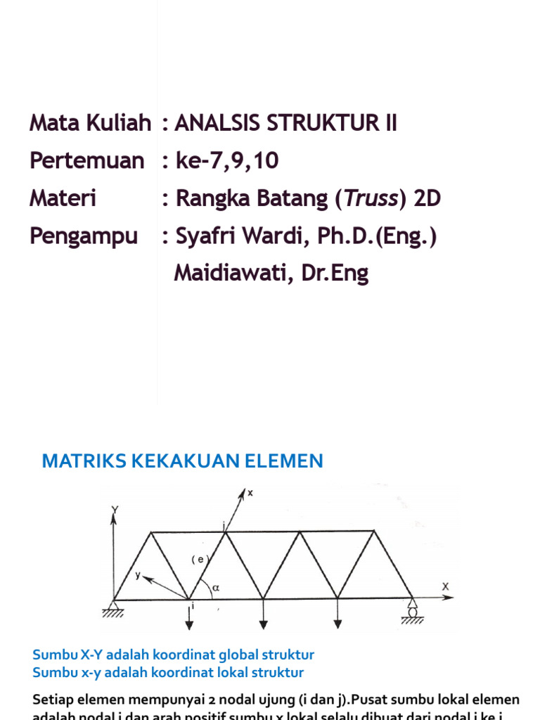 Anstruk II - 4. Struktur Truss 2D | PDF