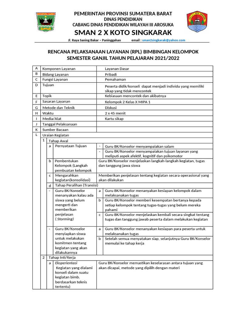 RPL Bimbingan Kelompok | PDF