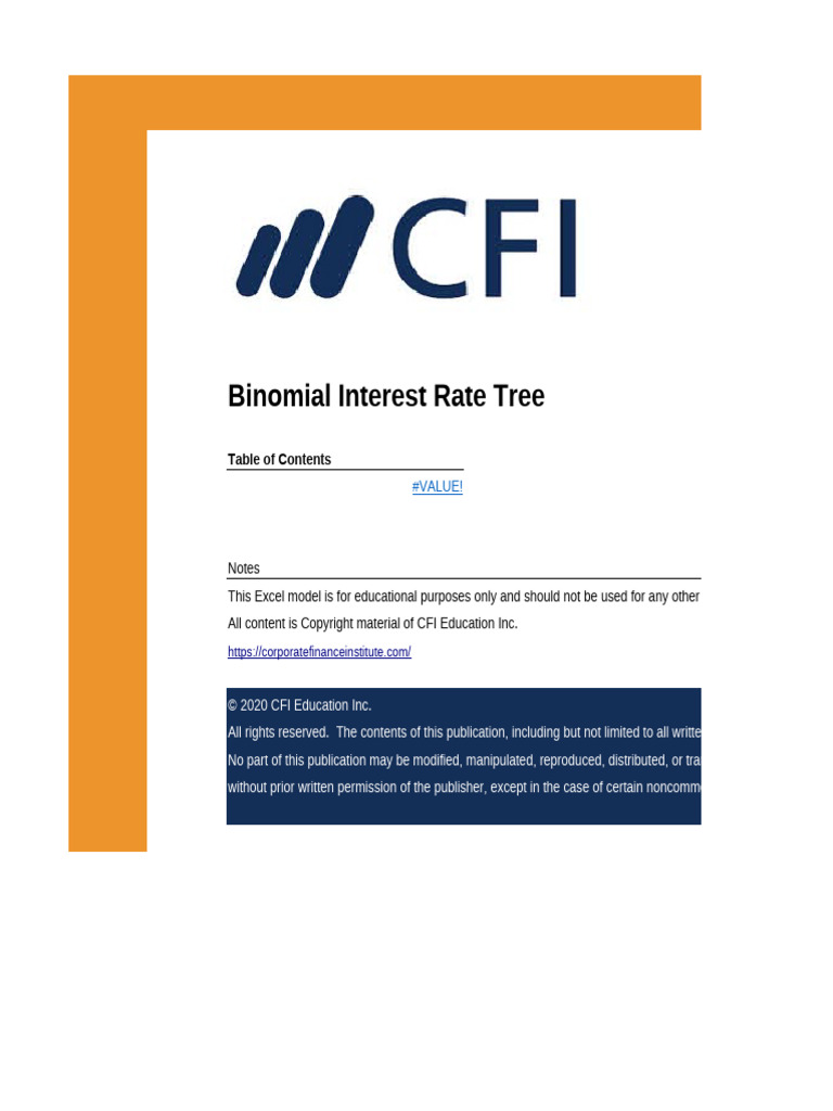 Binomial Interest Rate Tree For Putables | PDF | Interest | Interest Rates