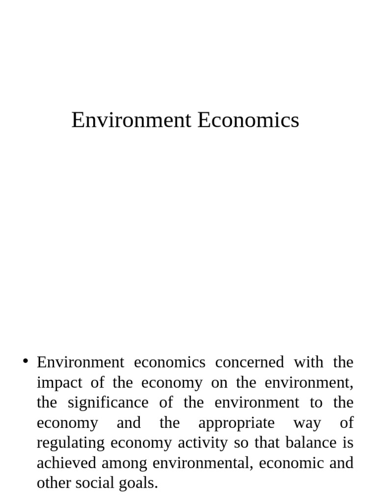 Environment Lecture 1 | PDF | Economics | Externality