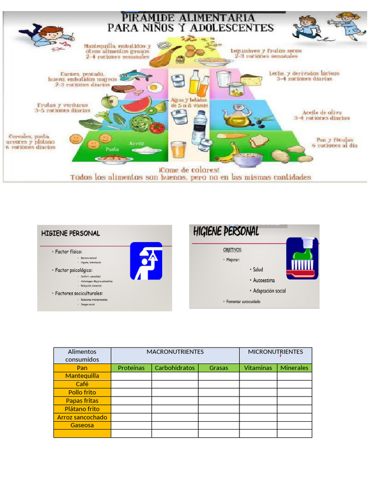 Alimentos Consumidos | PDF