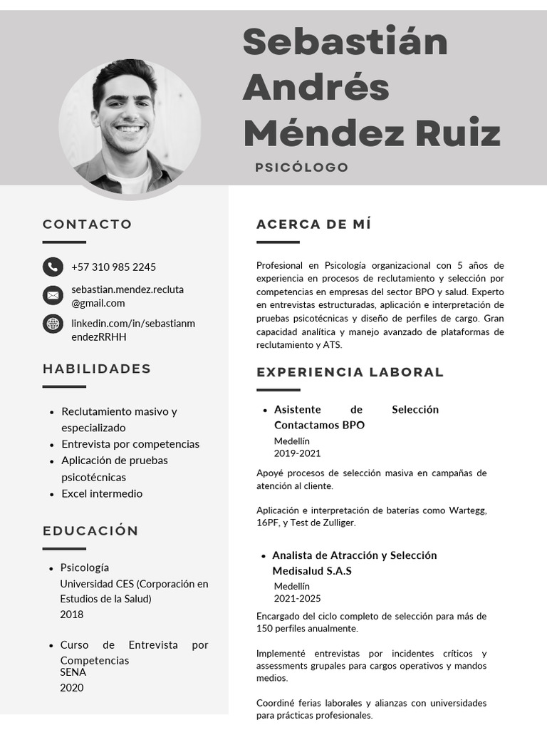CV Sebastian Andrés | PDF