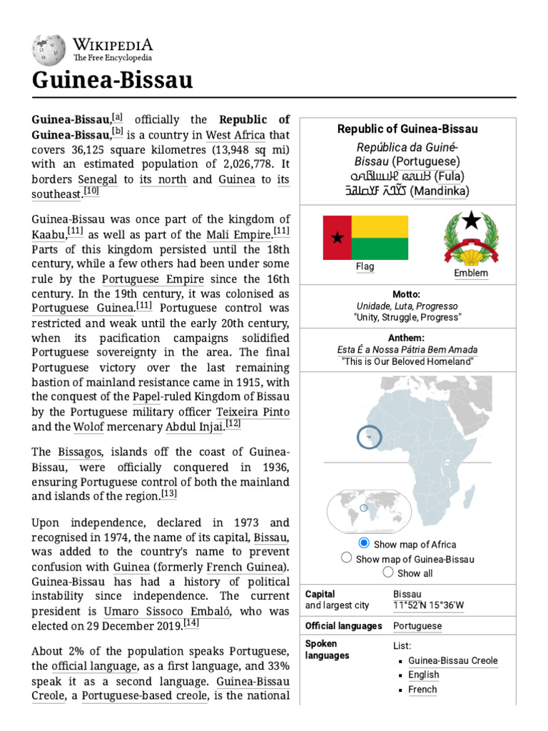 History of Guinea-Bissau | PDF