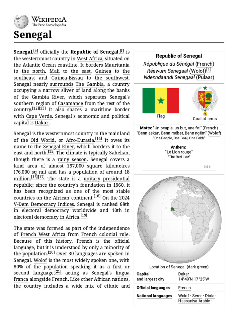 Senegal Full History | PDF | Senegal