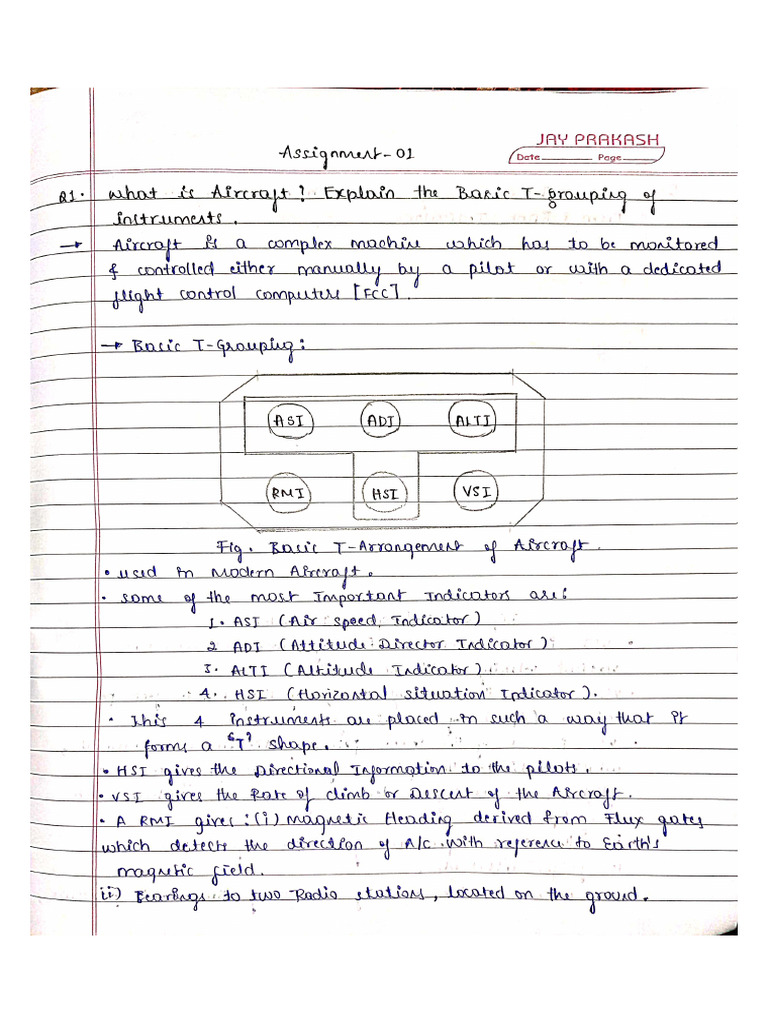 AIRCRAFT Assignment 01 | PDF