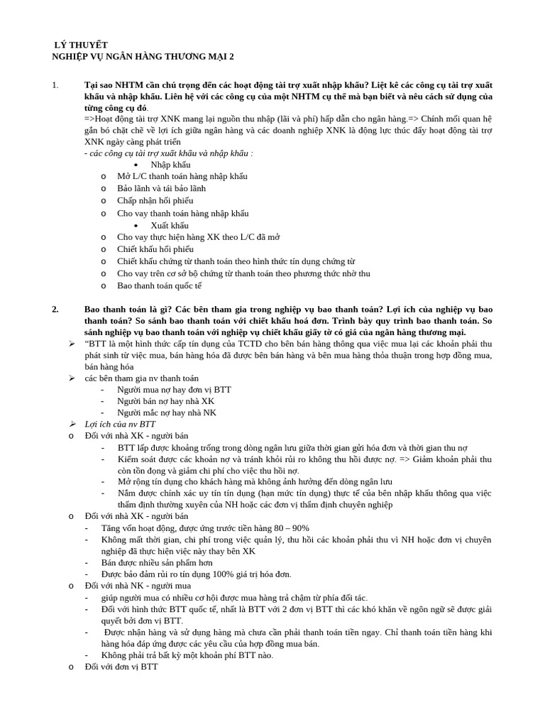 Ontap He Thong Ly Thuyet NVNHTM2 2024 | PDF