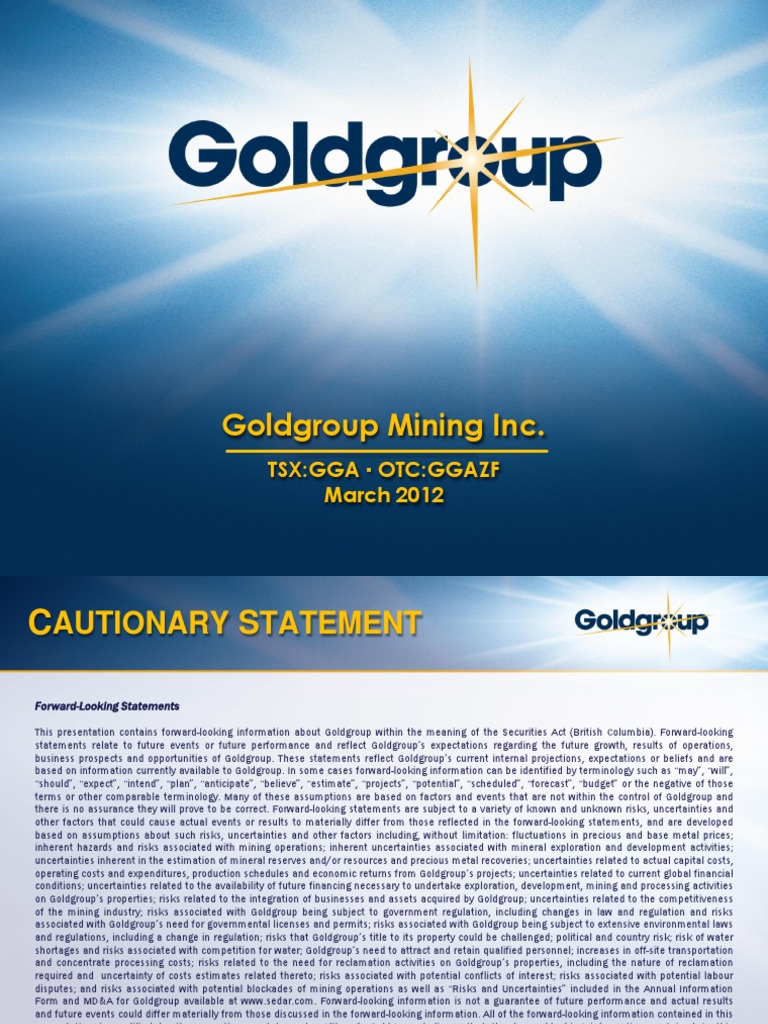 Goldgroup Mining: Growth & Strategy Overview | PDF | Risk | Mining