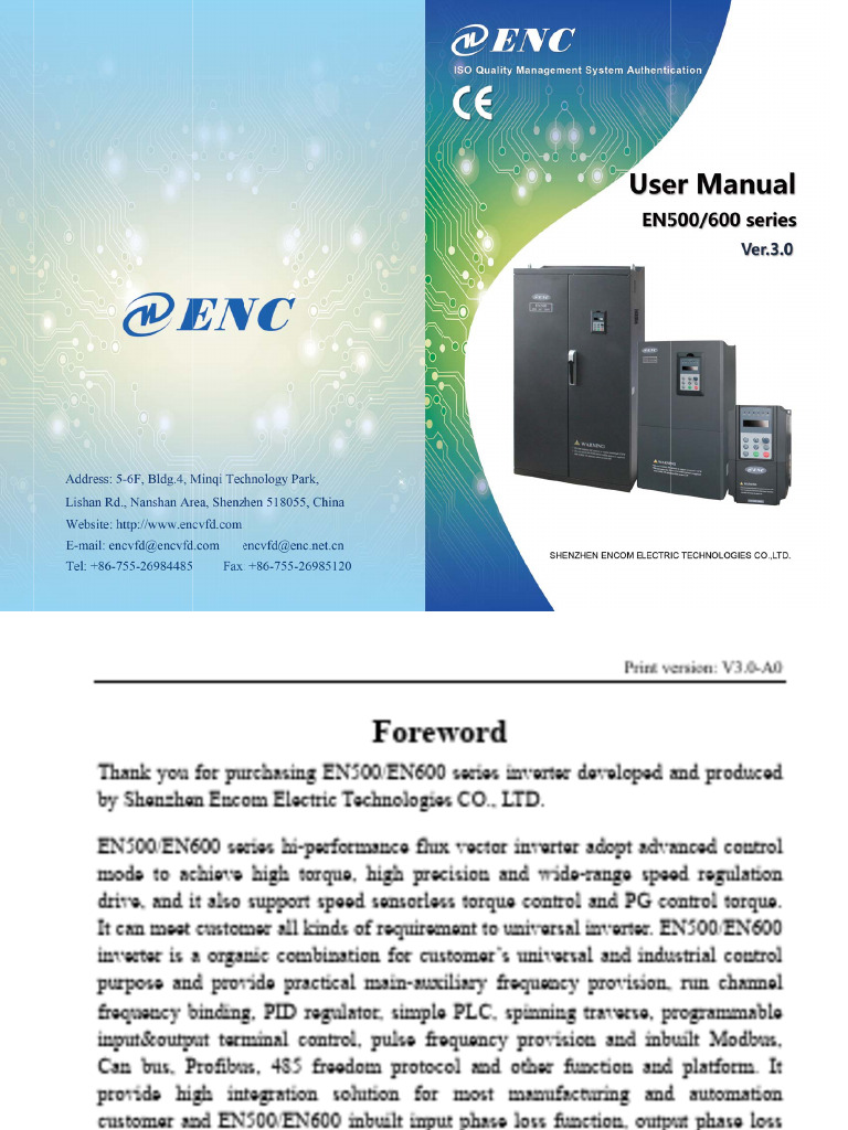 Farazcontrol Encom EN600 en | PDF | Power Inverter | Electromagnetic ...