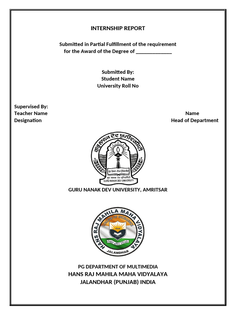 Internship REPORT Sample | PDF | Social Psychology | Learning