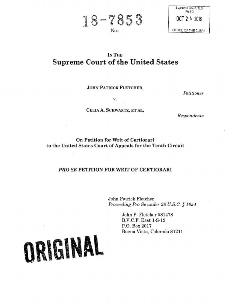 Supreme Court of The United States | PDF | Turner V. Safley | Standard ...