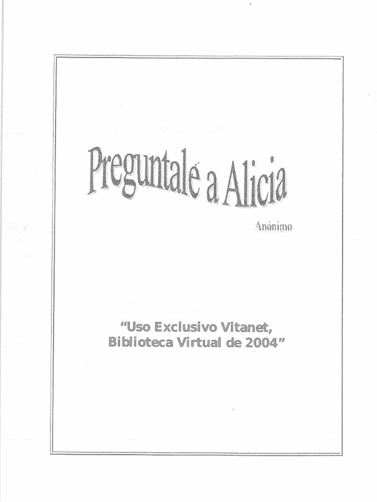 Preguntale A Alicia | PDF