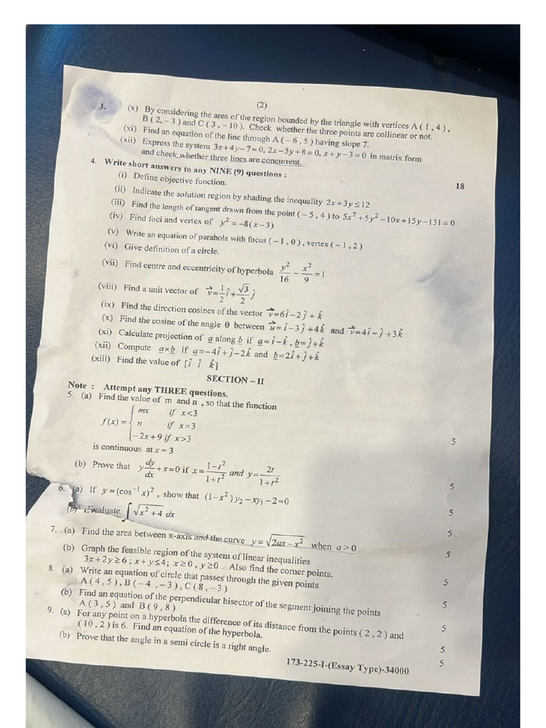 Math Paper Question Part2 | PDF