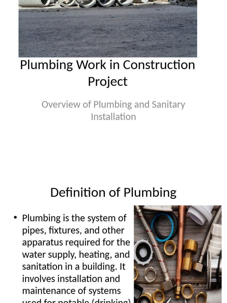 Plumbing Work Presentation Pdf Plumbing Hydraulic Engineering