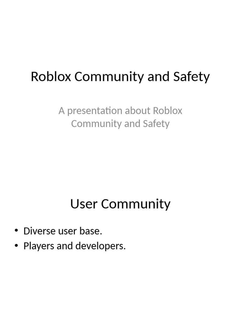 Roblox Presentation 3 | PDF
